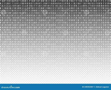 Vector Abstract Background Black And White Illustration Binary Code