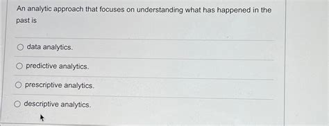 solved an analytic approach that focuses on understanding