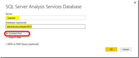 Connect Live Power Bi To Ssas Multidimensional