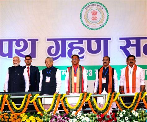 Swearing In Ceremony Of Vishnu Deo Sai As The Chief Minister Of