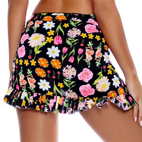 Lulis Secret Garden Ruffle Sarong Mini Skirt Luli Fama Eu