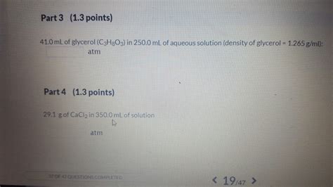 Solved Calculate The Osmotic Pressure Of Each Of The Chegg Com