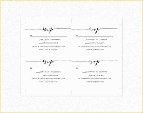 Free Rsvp Template Of Printable Wedding Rsvp Cards