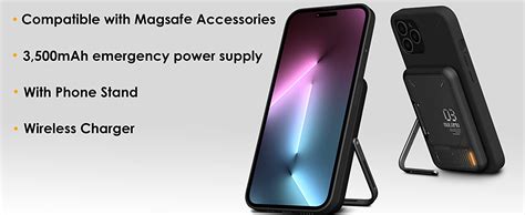 Aulumu M03 Batería magnética inalámbrica para MagSafe con soporte de
