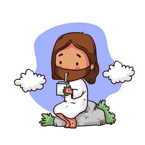 손으로 그린 가와이이 예수 그림 무료 벡터 Arte De Jesús Dibujos Kawaii Dibujos