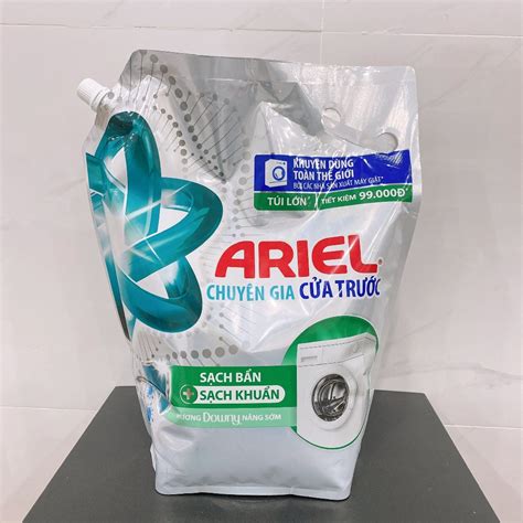 Nước Giặt Ariel Sạch Bẩn Sạch Khuẩn Hương Downy Nắng Sớm Cho Máy Giặt Cửa Trước Túi 32kg