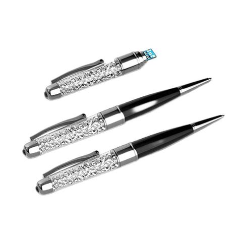 Ballpoint Diamond Metal Pen Stick Usb Memory Stick 2 0 Custom Logo