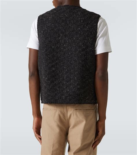 Reversible Wool Tweed Vest In Black Visvim Mytheresa