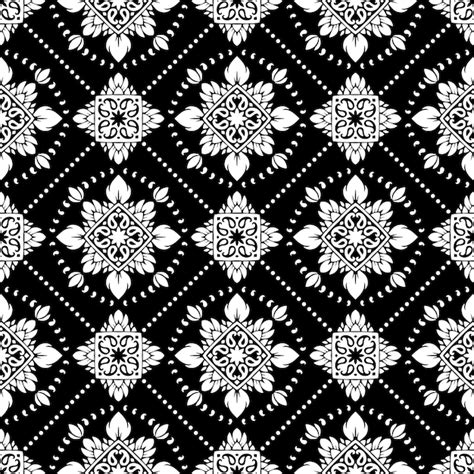 Premium Vector Floral Vector Seamless Pattern Repeating Abstract Background Black And White