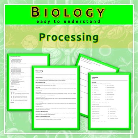 Biology Easy To Understand Processing Infotext Exercises By Yoshiheartart