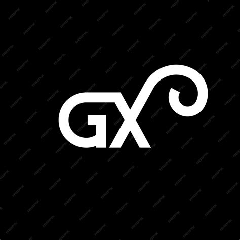 검은색 바탕에 Gx 글자 로고 디자인 Gx 크리에이티브 이니셜 글자 로그 개념 Gx 문자 디자인 Gx 색 글자 디자인 G X G X 로고 프리미엄 벡터