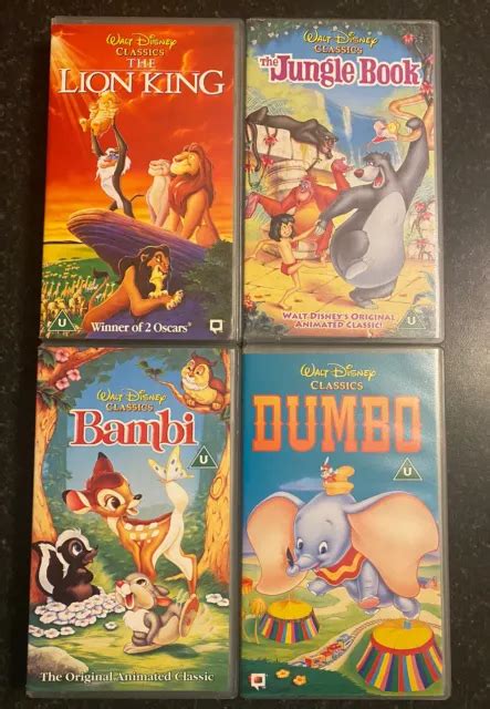 Disney Vhs Bundle Bambi Dumbo Lion King And Jungle Book £1199