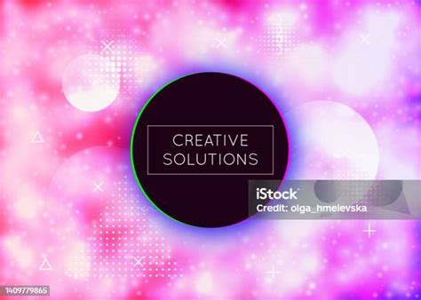 최소한의 배경 라이트 포스터 여름 점들 트렌디 플라이어 매직 형광 잡지 레인보우 모양 바이올렛 반짝이는 패턴 네온 프리젠 테이션 보라색 최소 배경 0명에 대한 스톡 벡터