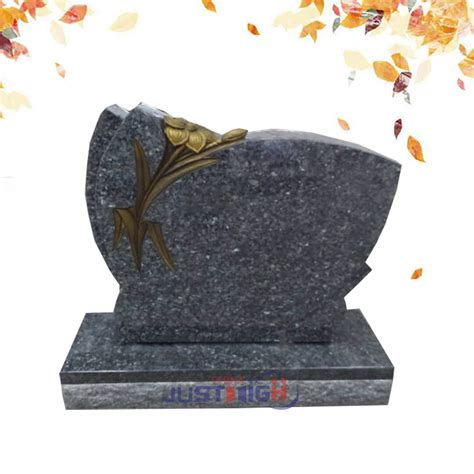 Custom Flower Carving Granite Tombstone Factory Headstone Wholesale