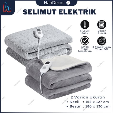 Jual Selimut Elektrik Selimut Penghangat Besar 152 X 127 Cm Electric Blanket Heated Mat