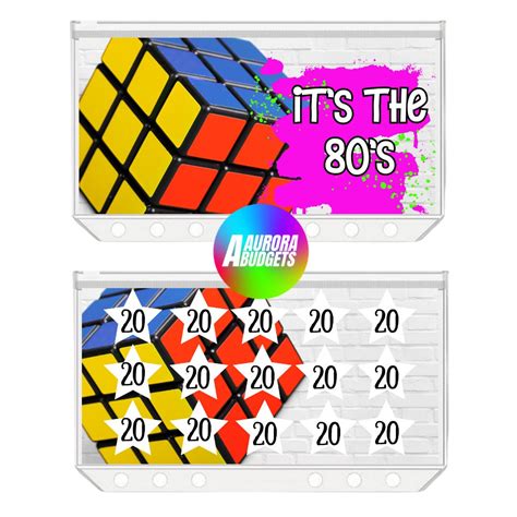 80s Savings Tracker And Dashboard With Zipped Wallet Etsy