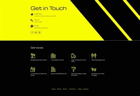 Download A FREE Header Footer For Divi S Construction Layout Pack