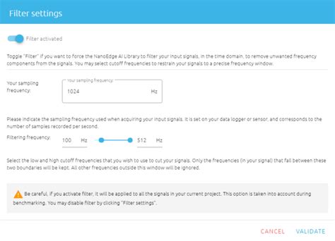 File NanoEdgeAI Filter Settings Png Stm32mcu