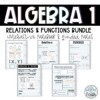 Relations Functions Guided Notes And Videos By Mooveintomath Tpt