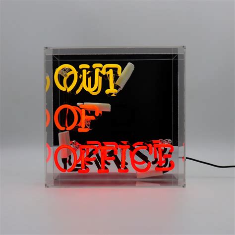 Out Of Office Glass Neon Sign Locomocean Ltd