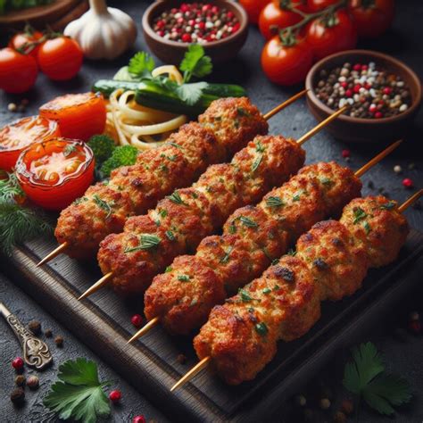 Premium Photo Shish Kebab On Skewers
