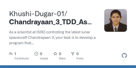 GitHub Khushi Dugar 01 Chandrayaan 3 TDD Assessment As A Scientist