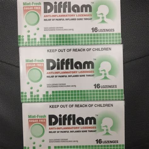 Difflam Lozenges Mint Fresh Health Nutrition Health Supplements Health Food Drinks