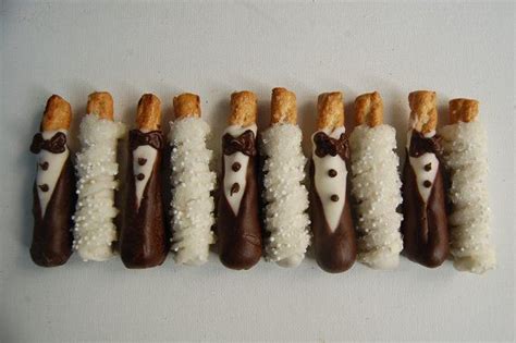 Custom Order For Courtney Mini Bride And Groom Honey Wheat Pretzel Rods