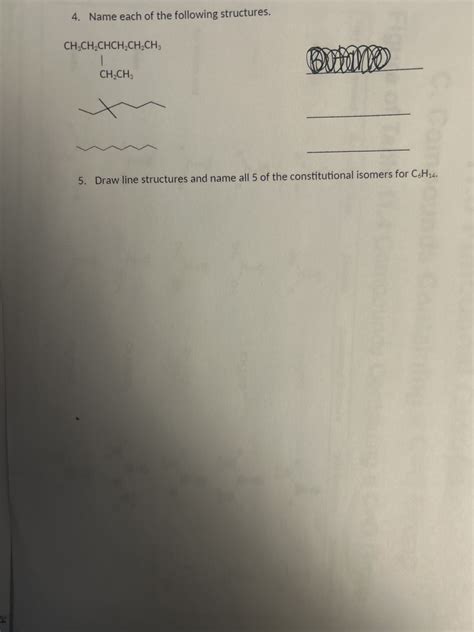 Solved Name each of the following structures.(B)Draw line | Chegg.com