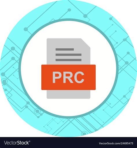 Prc File Document Icon Royalty Free Vector Image