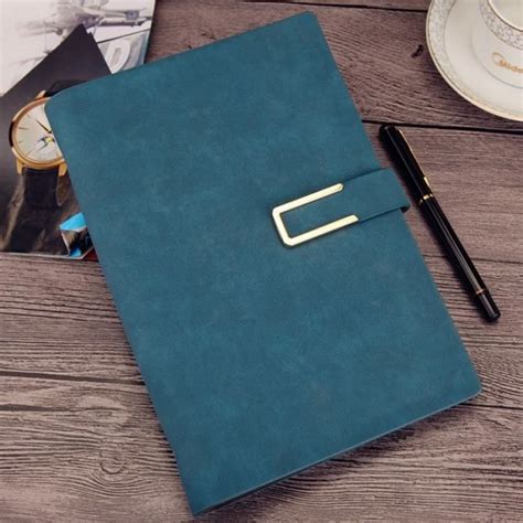 Faux Leather Business Notebooks Refillable Spiral A5 Vintage Travel
