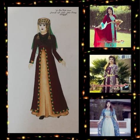 طراحی لباس محلی بانوان کرد کرمانشاه Fashion Sketches Dresses Scary