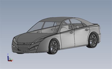 轿车模型 Solidworks 2011 模型图纸下载 懒石网