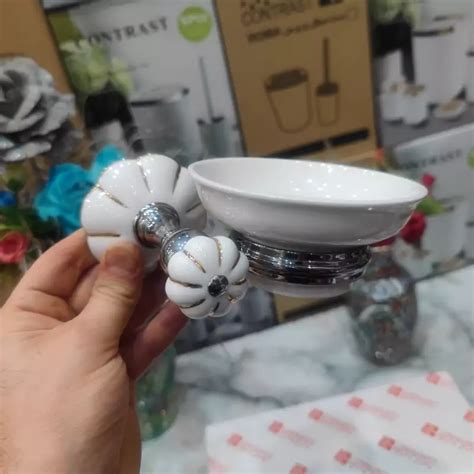 خرید و قیمت جای صابون دیواری وارداتی برند کنتراست جنس استیل برنج و