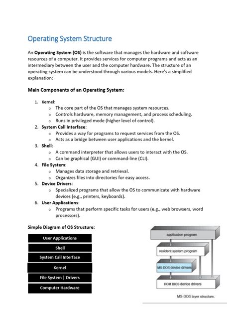 Operating System Structure And Functions Pdf Operating System Graphical User Interfaces