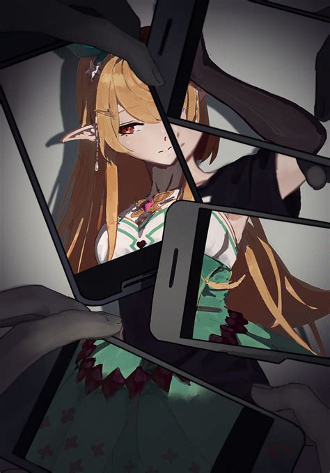 Safebooru 2girls Absurdres Arm Up Armpits Black Gloves Blonde Hair