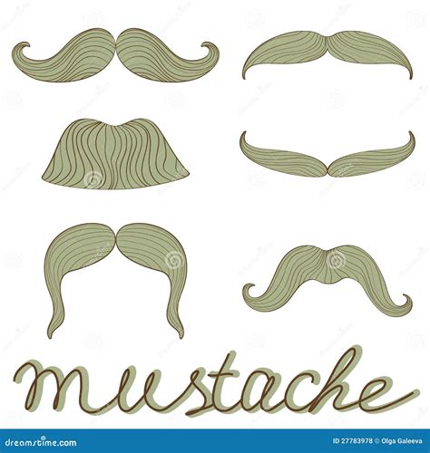 Retro Mustaches Set Stock Vector Illustration Of Hairstyle 27783978