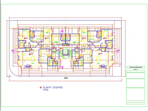 Edificio De Viviendas De 4 Niveles En Dwg 2 24 Mb Librería Cad