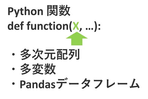 【python関数】引数として指定できる変数は？多変数 多次元配列 pd dataframeの代入法 くまと梨