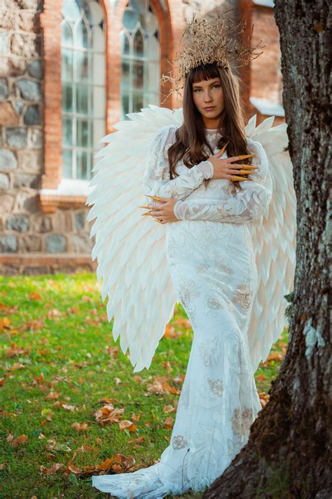 White Angel Wings Costume Luxury Photo Prop Etsy