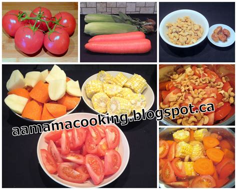 AA mama 蕃茄紅蘿蔔粟米薯仔腰果椰棗素湯 電子壓力煲 Tomatoes Corn Carrot Vegan Soup