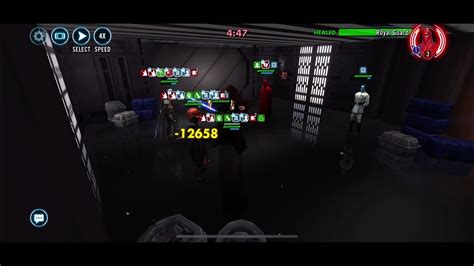 SWGOH GAC 3v3 Fennec Greef Mando Vs LV RG Thrawn YouTube