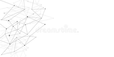 Dot Line Connection Nodes Abstract Background Vector Plexus Network
