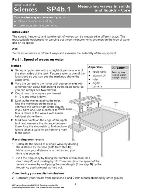 Wave Velocity Calculations Worksheets