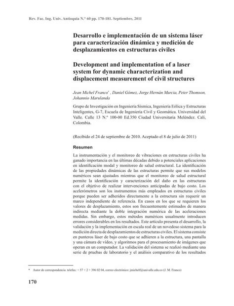 (PDF) Desarrollo e implementación de un sistema láser para ... · PDF ...