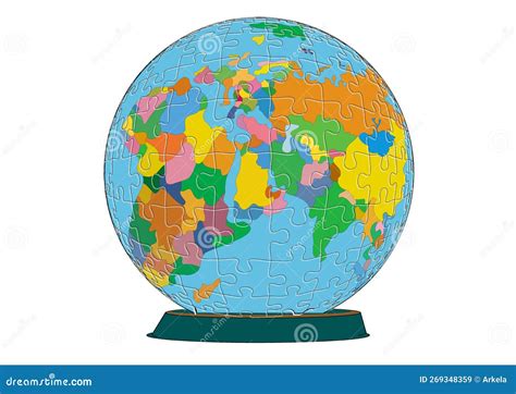 Globe Puzzle Stock Vector Illustration Of Puzzle Jigsaw 269348359