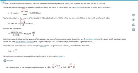 Solved A Chemist Prepares A Solution Of Potassium Iodide