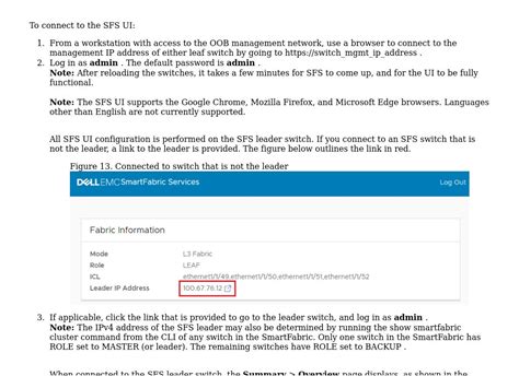 Connect To Smartfabric Services Ui Dell Networking Smartfabric Services Deployment With Vxrail