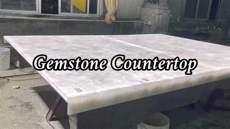 Custom Simple Translucent Luxury Stone Onyx Marble White Crystal Quartz