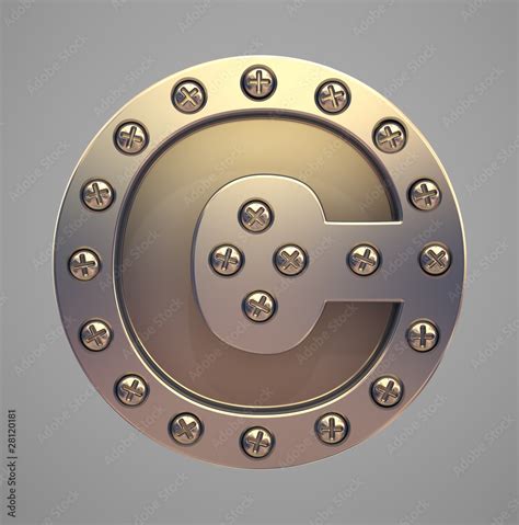 Metal Font Screw Rivet Stock Illustration Adobe Stock